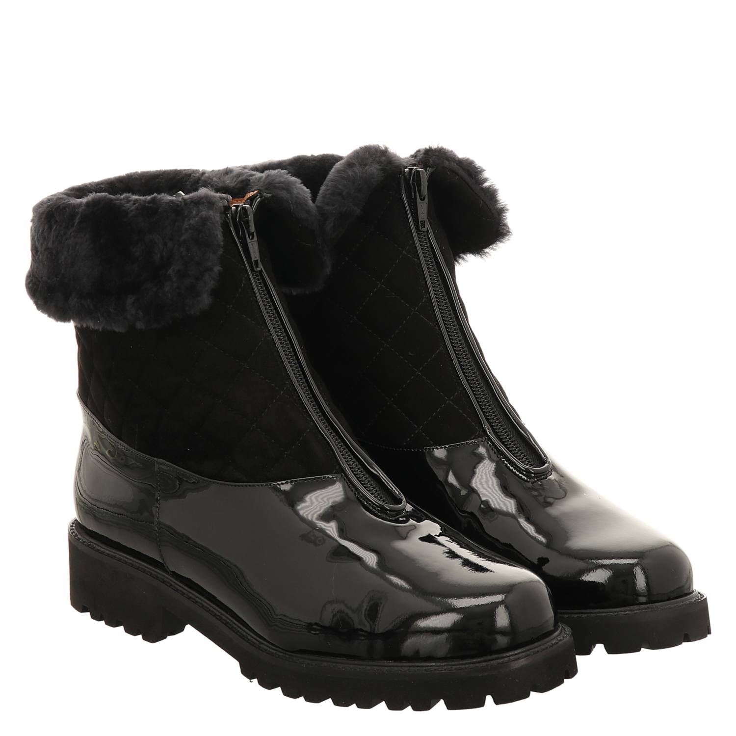 Lorbac Lackleder-Chelsea in schwarz für Damen (Gr. 39)