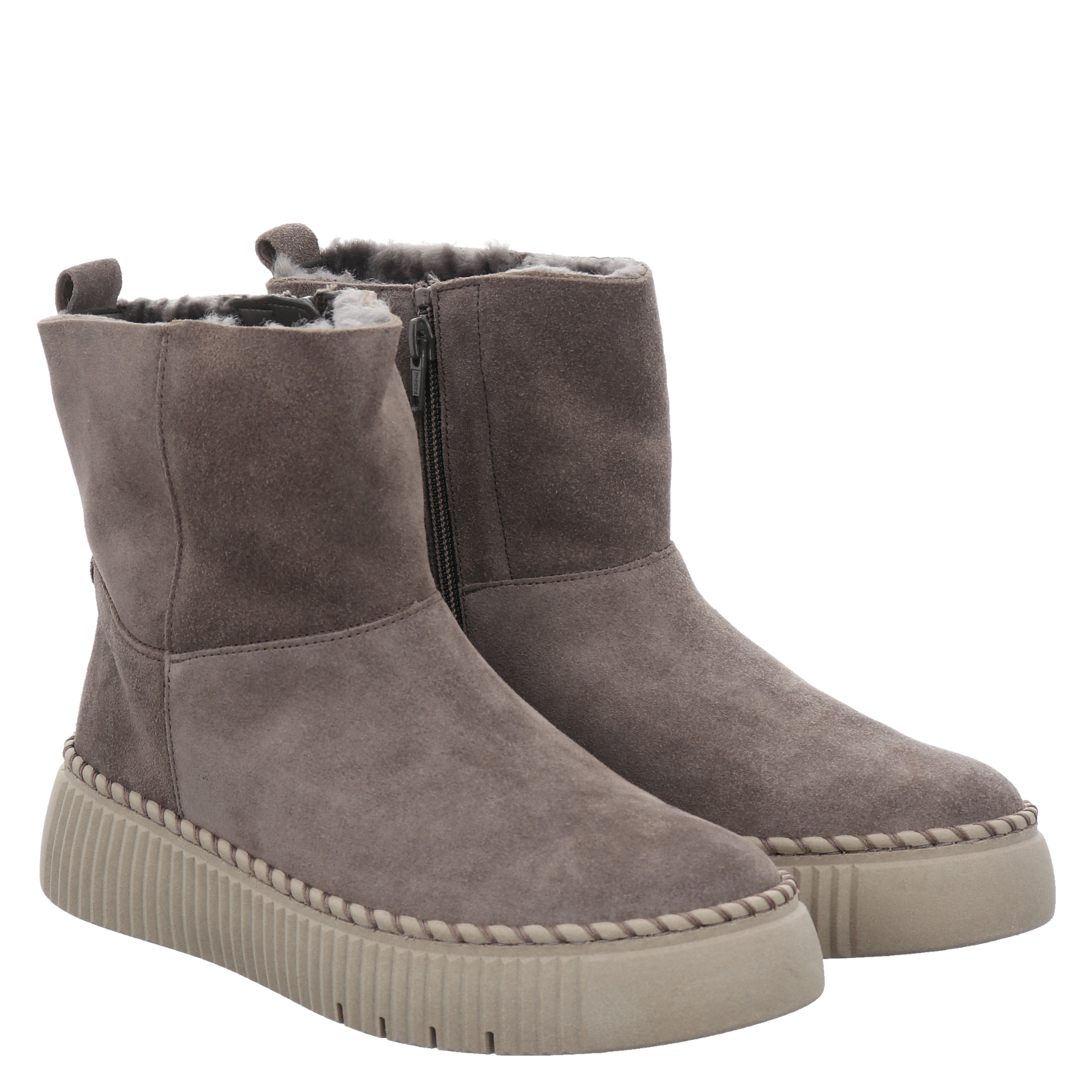 Gabor, Grau, Stiefeletten & Boots in beige für Damen
