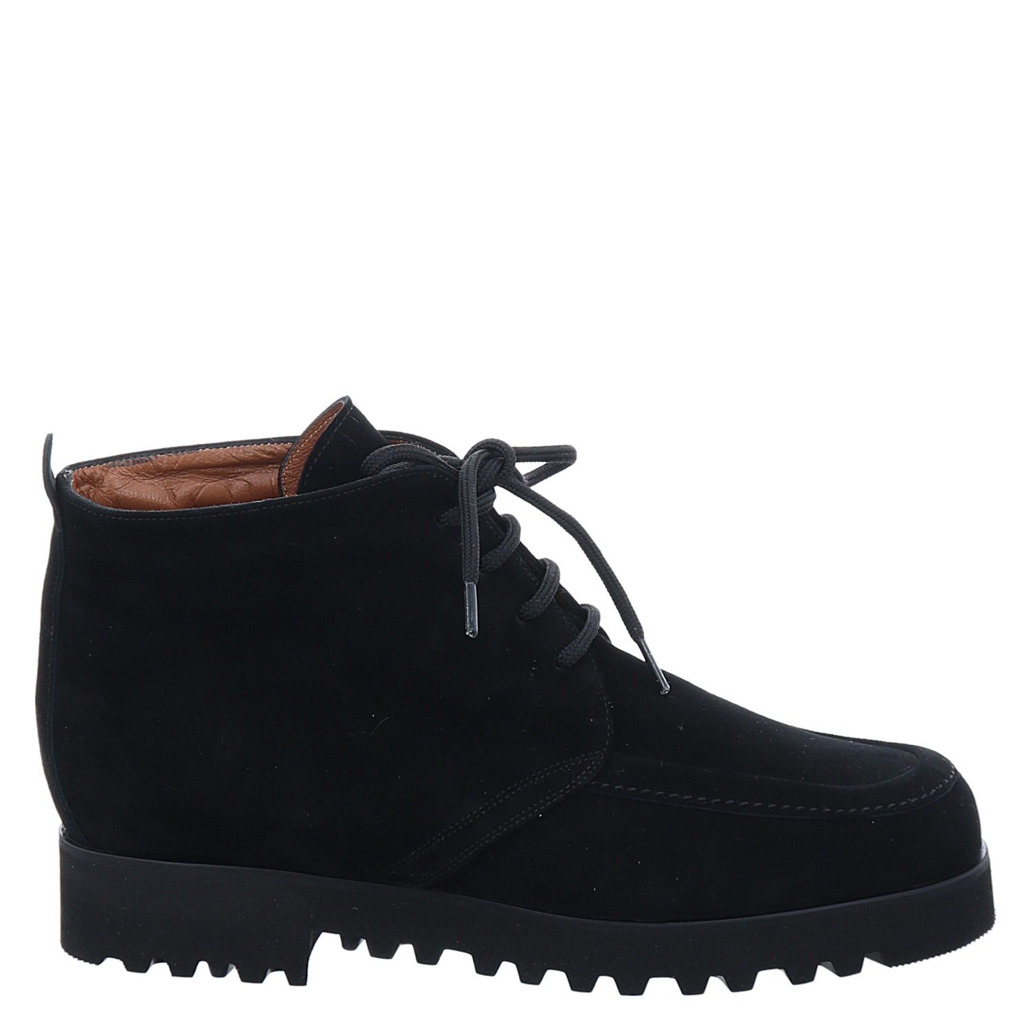 Lorbac, Magda, Veloursleder-Schnürstiefel in schwarz für Damen