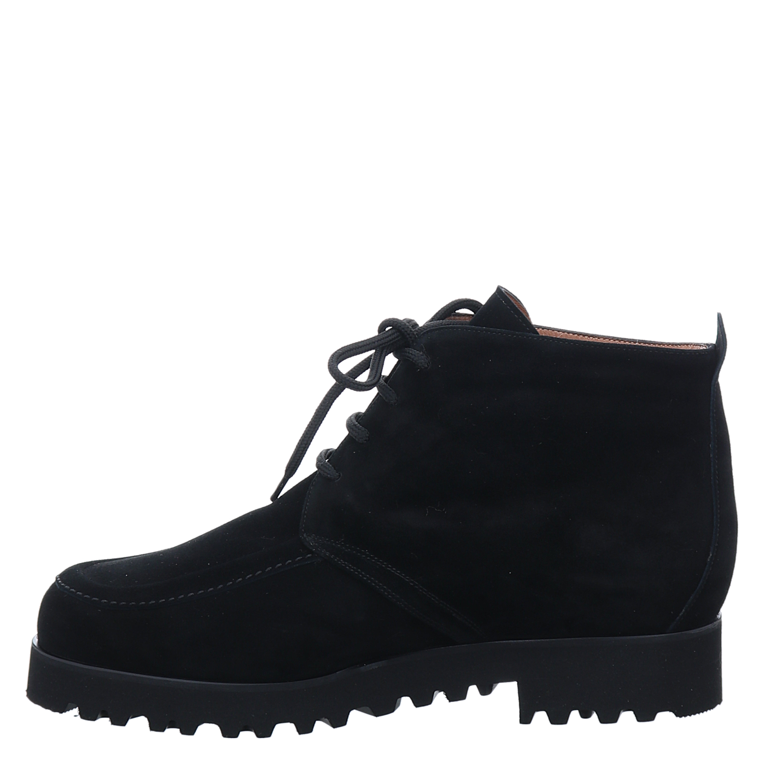 Lorbac, Magda, Veloursleder-Schnürstiefel in schwarz für Damen