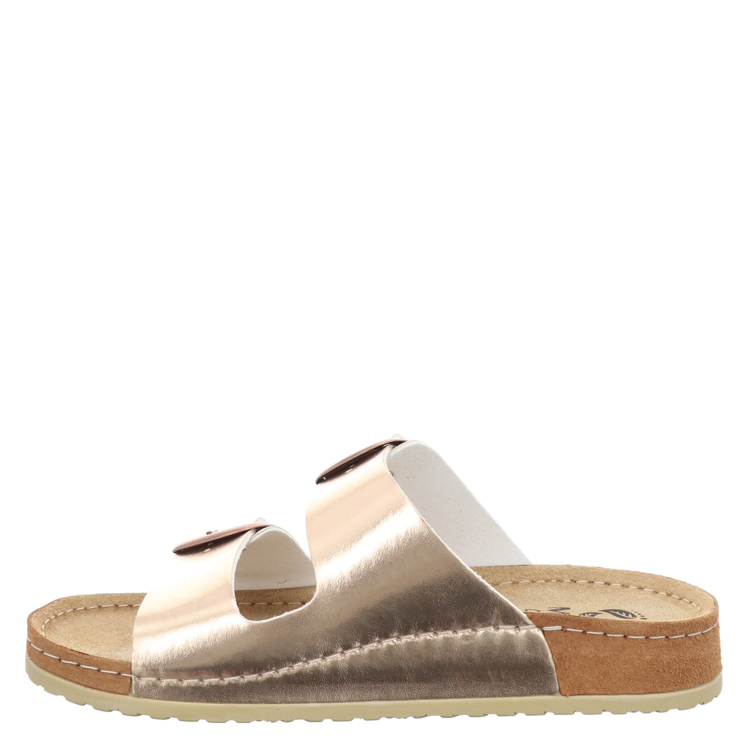 Mubb Kunstleder-Hausschuh in gold für Damen